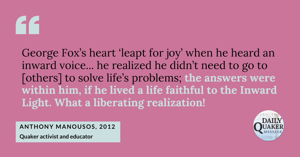 The Inward Light Has Two Dimensions