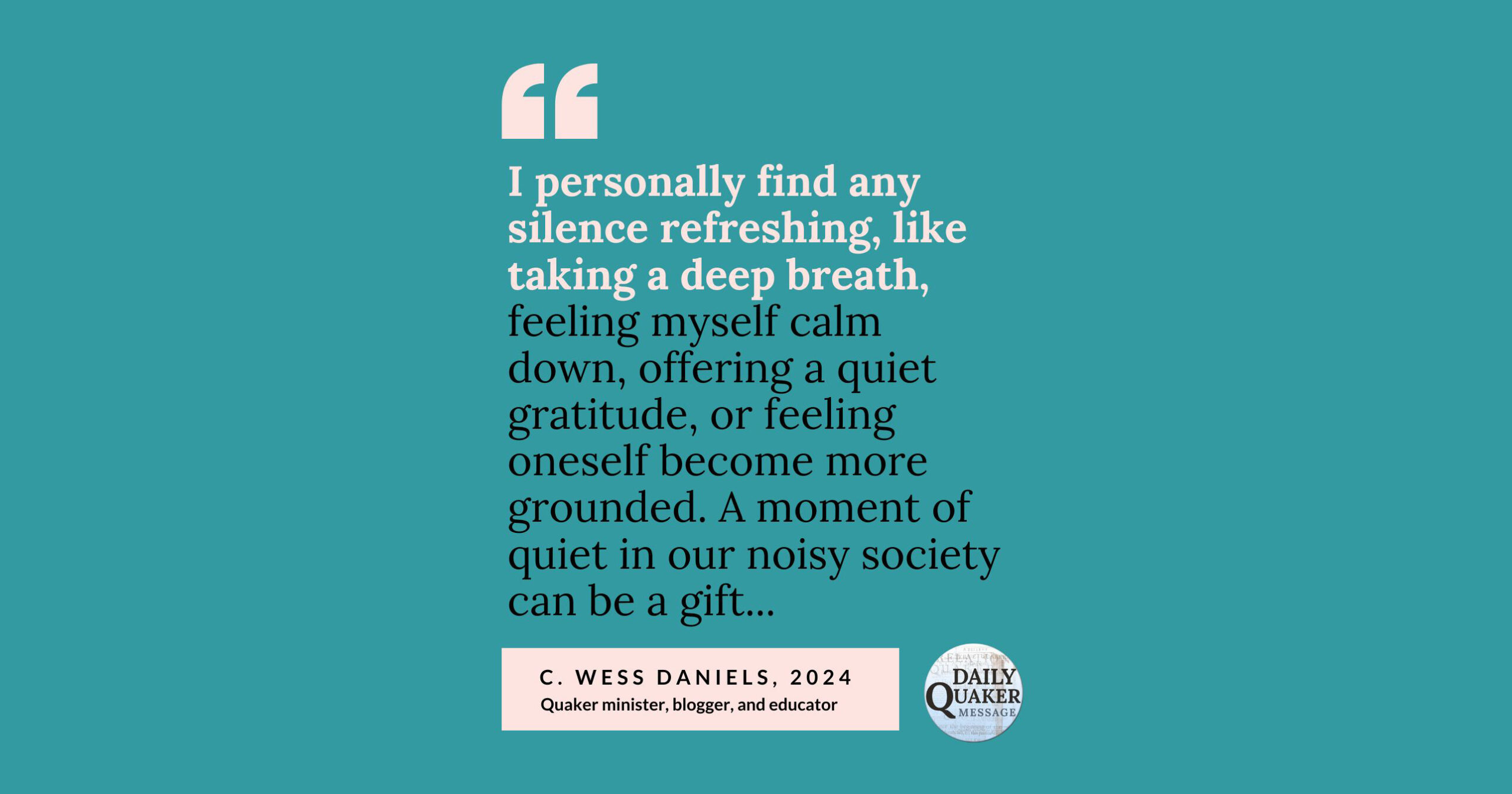 How Quakers use a “moment of silence”