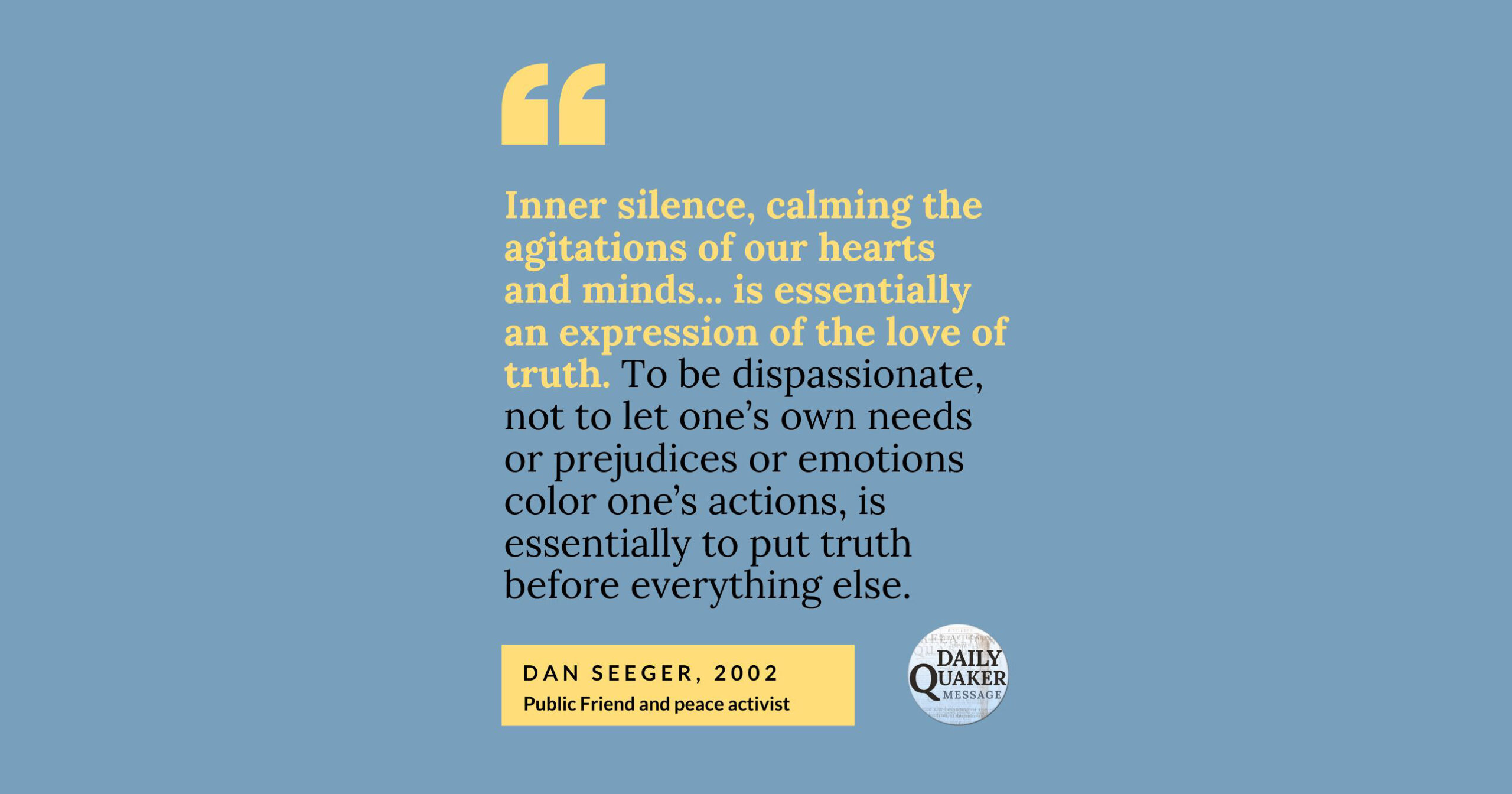 Inner silence is the same as the love of God