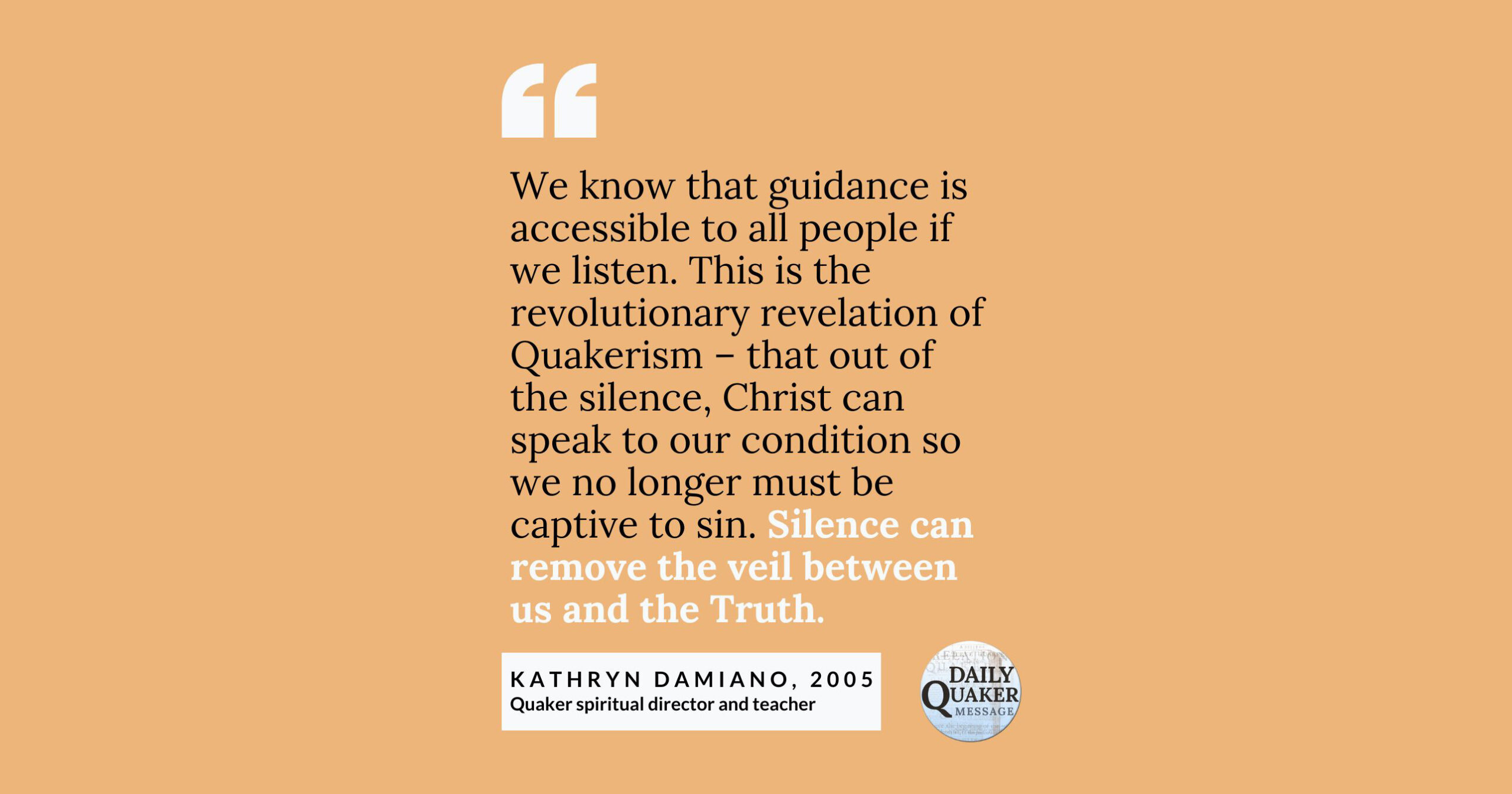 The Foundation of Quaker Spirituality