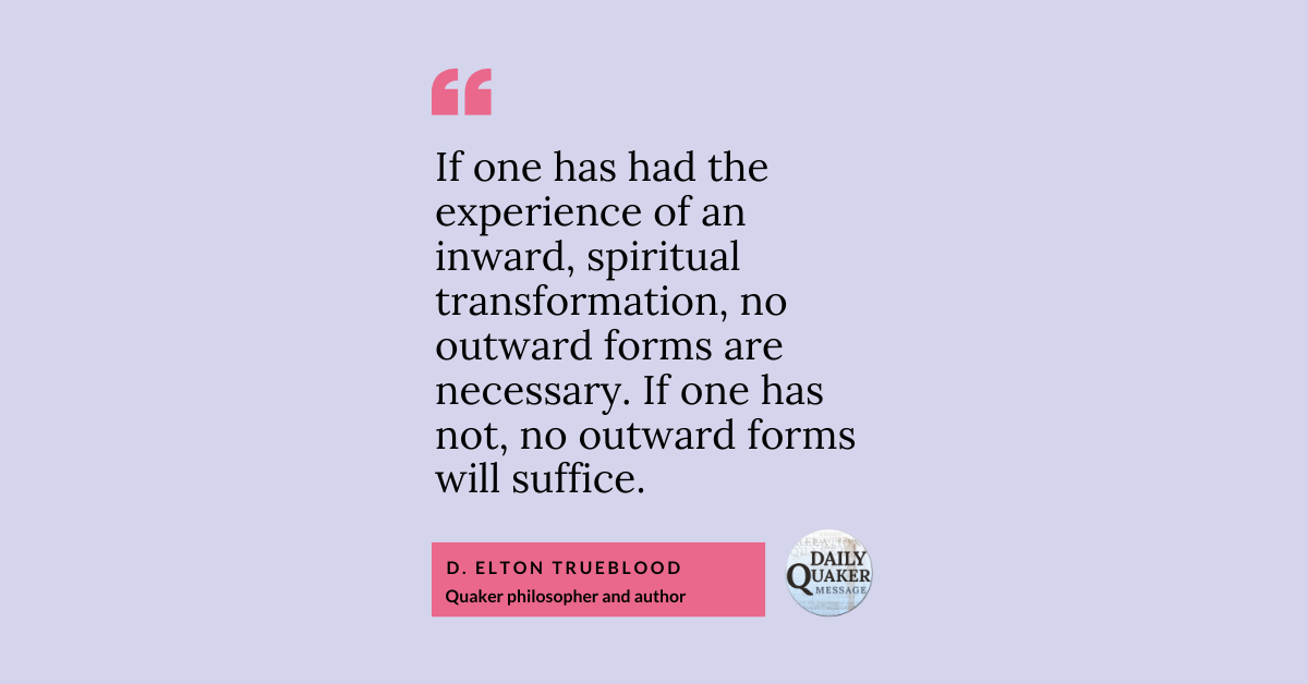 Inward as opposed to outward forms of spirituality